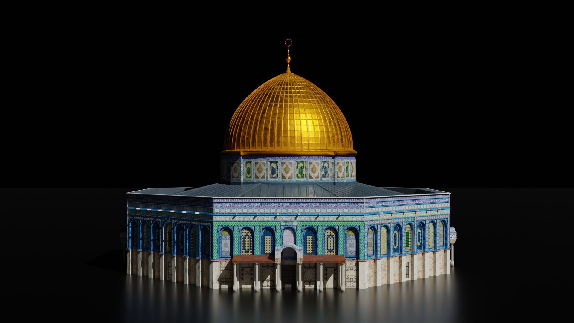 3D Dome Of The Rock Model - TurboSquid 2094368