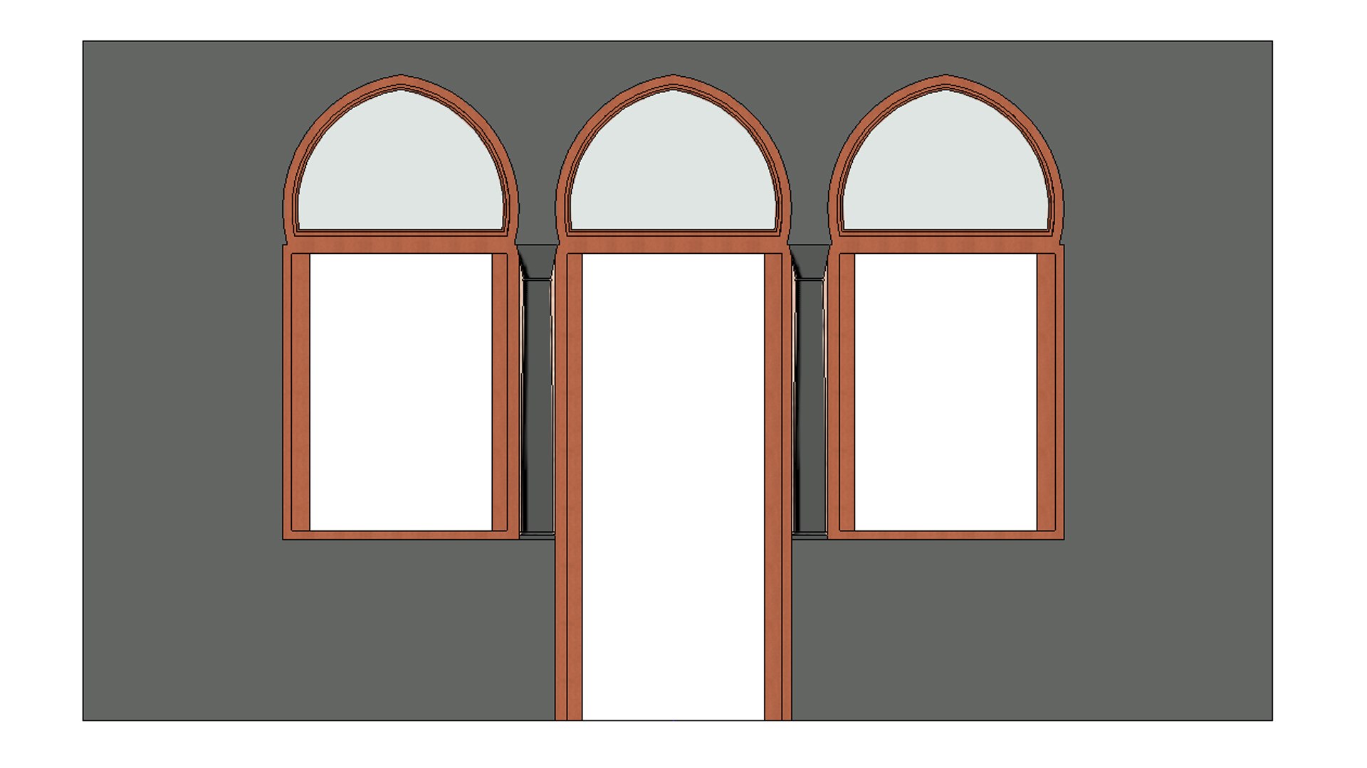 3D 3 LEBANESE TRIPLE ARCHES - TurboSquid 1918736