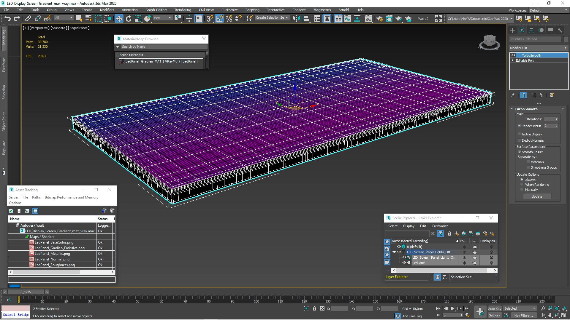 3D Model LED Display Screen Gradient - TurboSquid 2284136