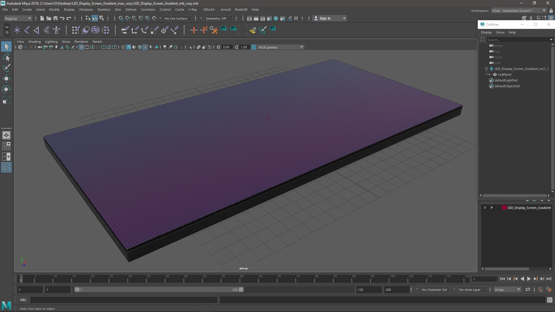 3D Model LED Display Screen Gradient - TurboSquid 2284136