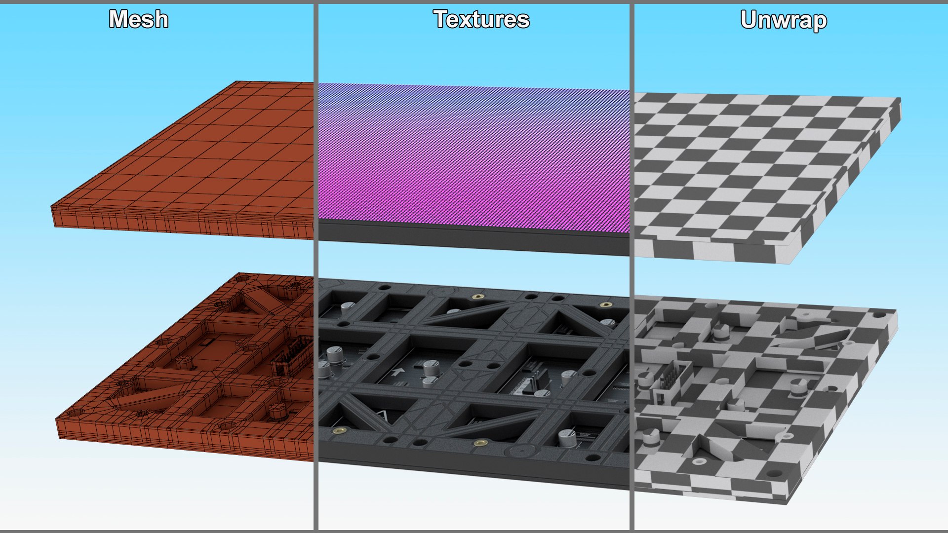 3D Model LED Display Screen Gradient - TurboSquid 2284136