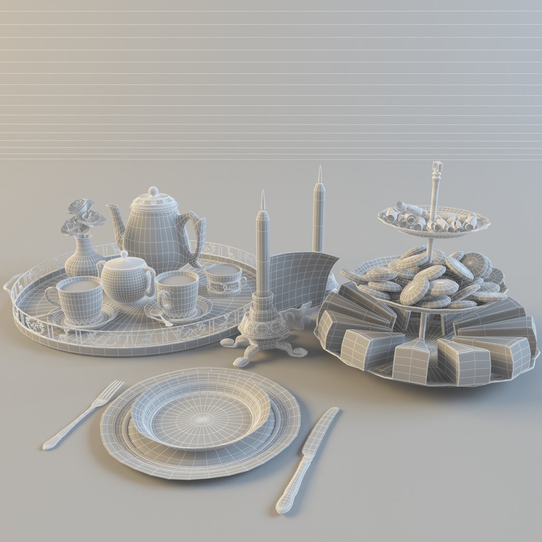 3d Model Teapot Tea Cup