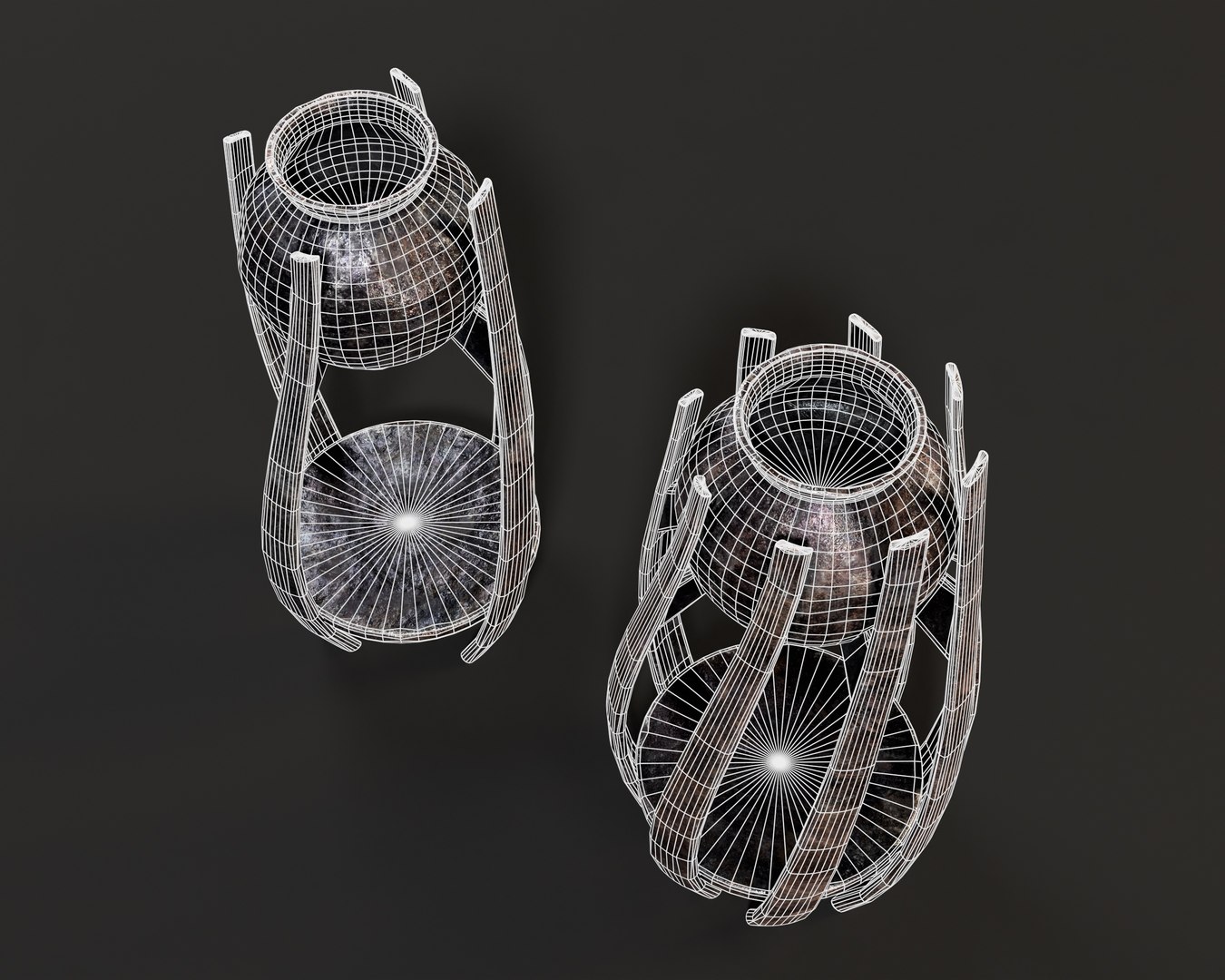 3D Twisted Cauldrons - TurboSquid 2357157