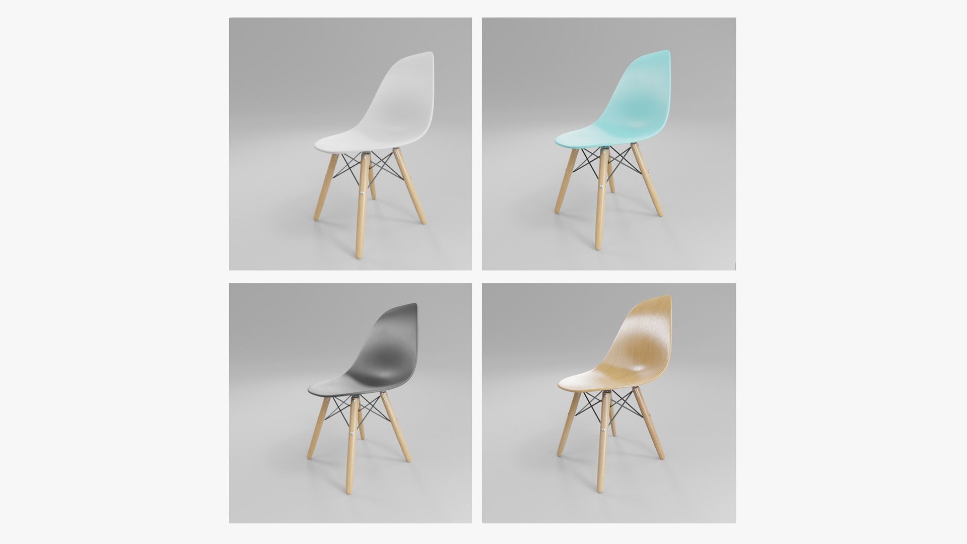 3D Modern Chair model collection in different colors - TurboSquid 2178179