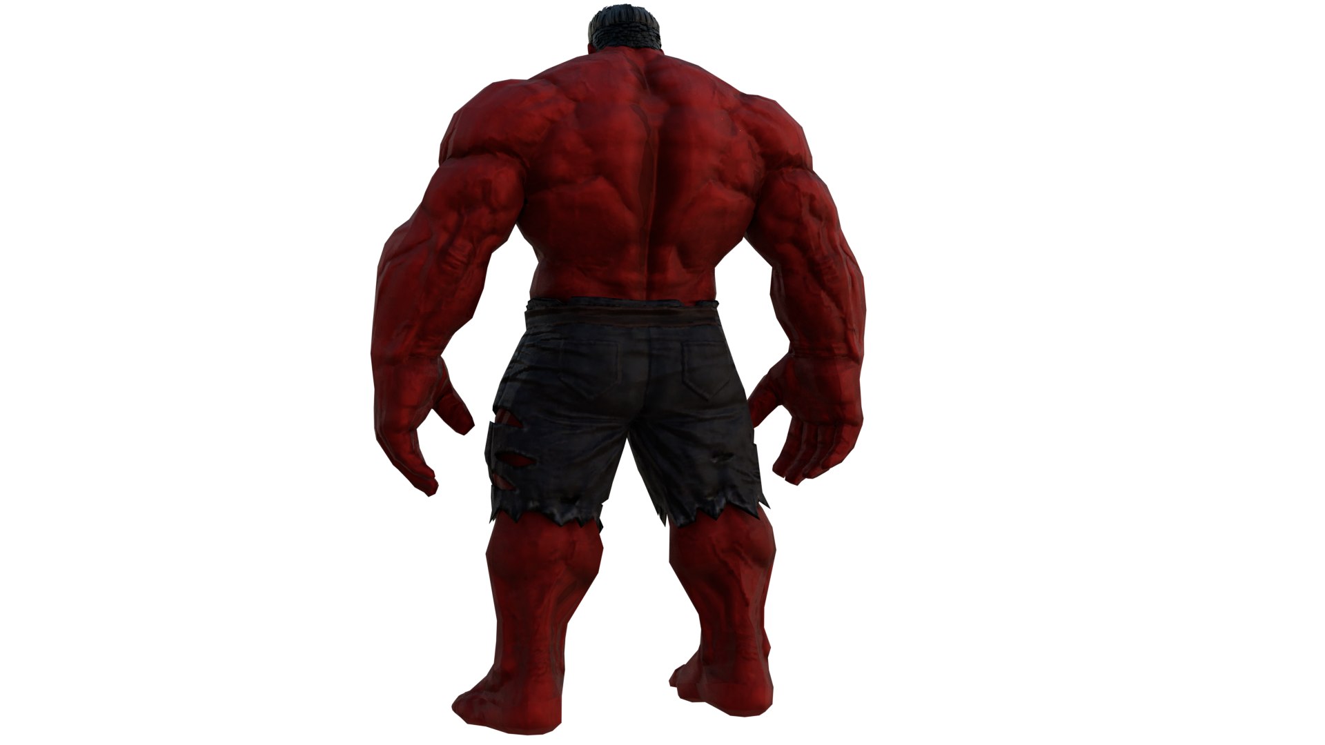 3D Model Red Hulk 3D Model High Quality Detailed Character For Games ...