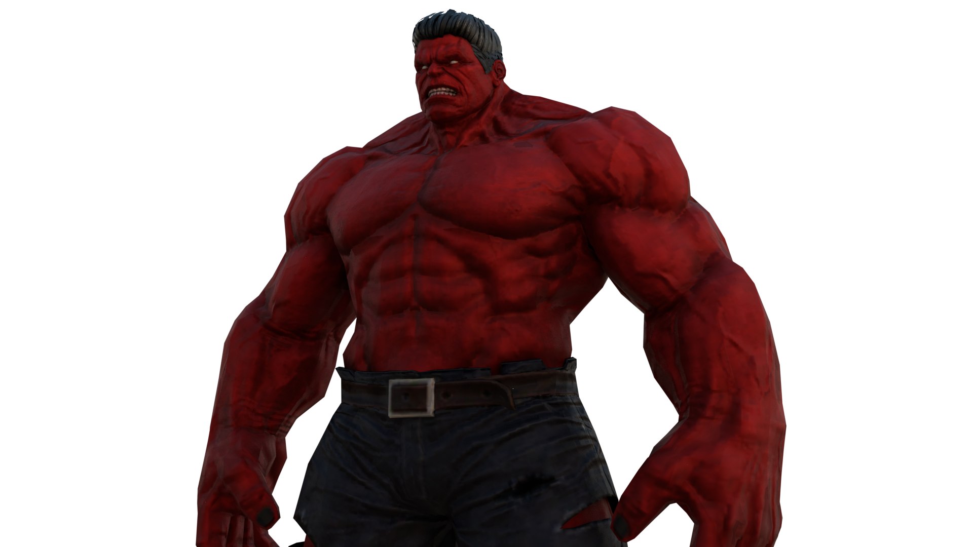 3D Model Red Hulk 3D Model High Quality Detailed Character For Games ...