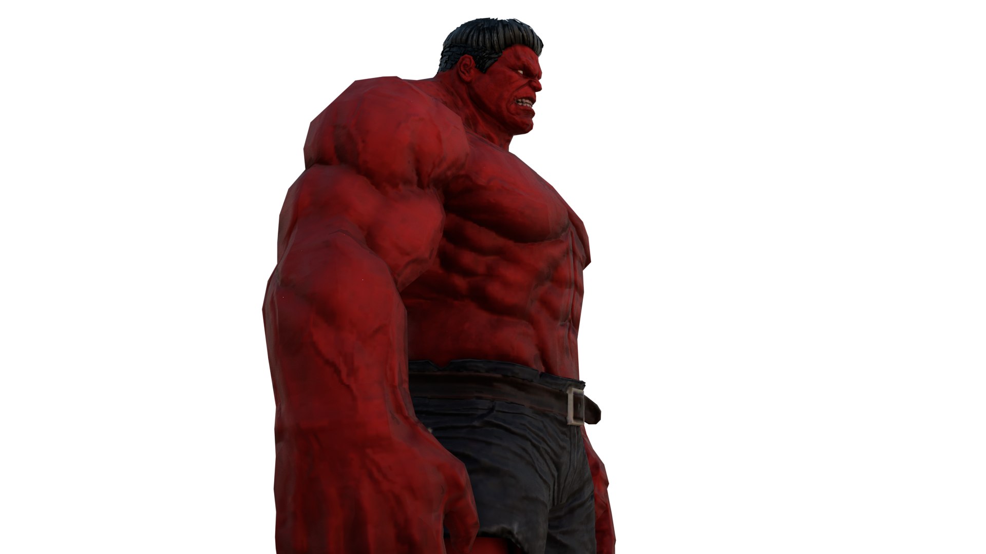 3D Model Red Hulk 3D Model High Quality Detailed Character For Games ...