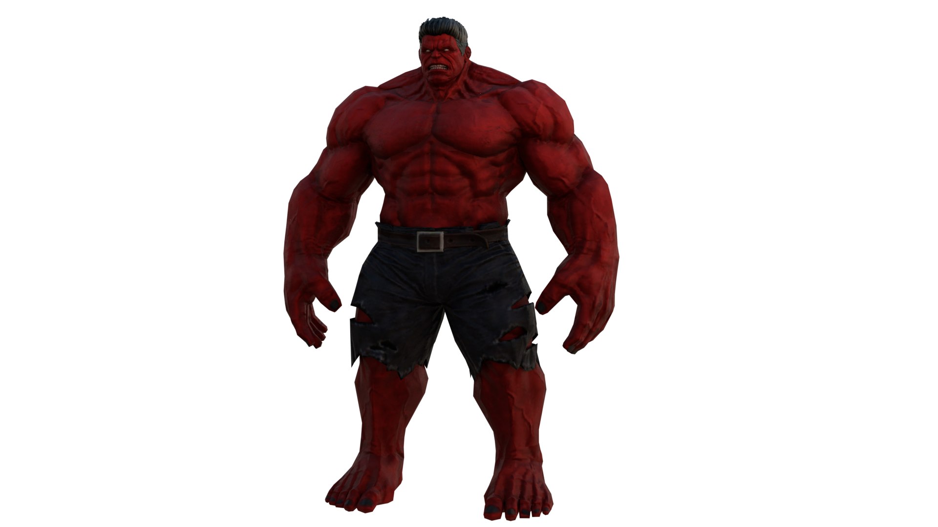 3D Model Red Hulk 3D Model High Quality Detailed Character For Games ...