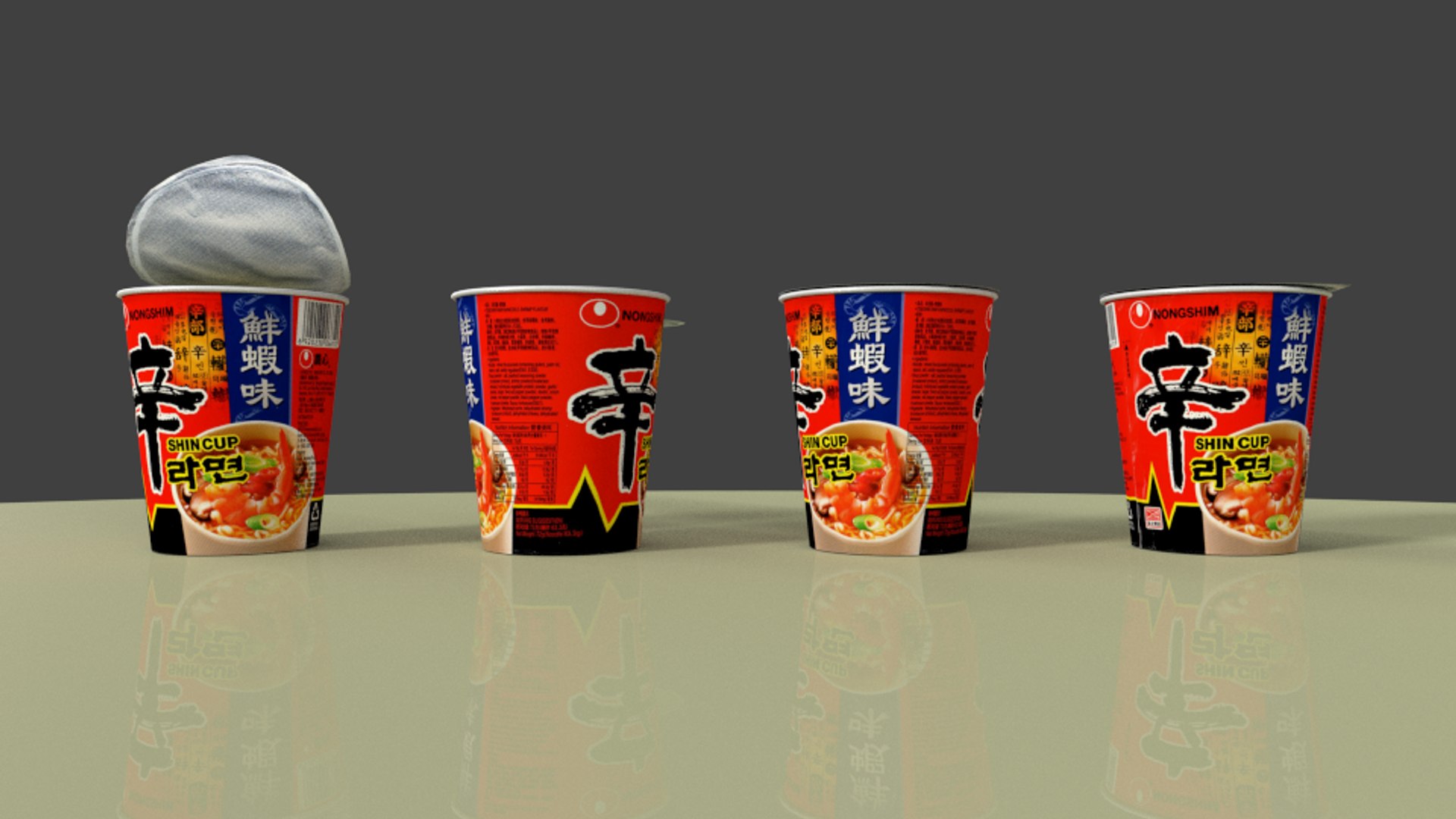 3d Nong Shim Shin Cup Model