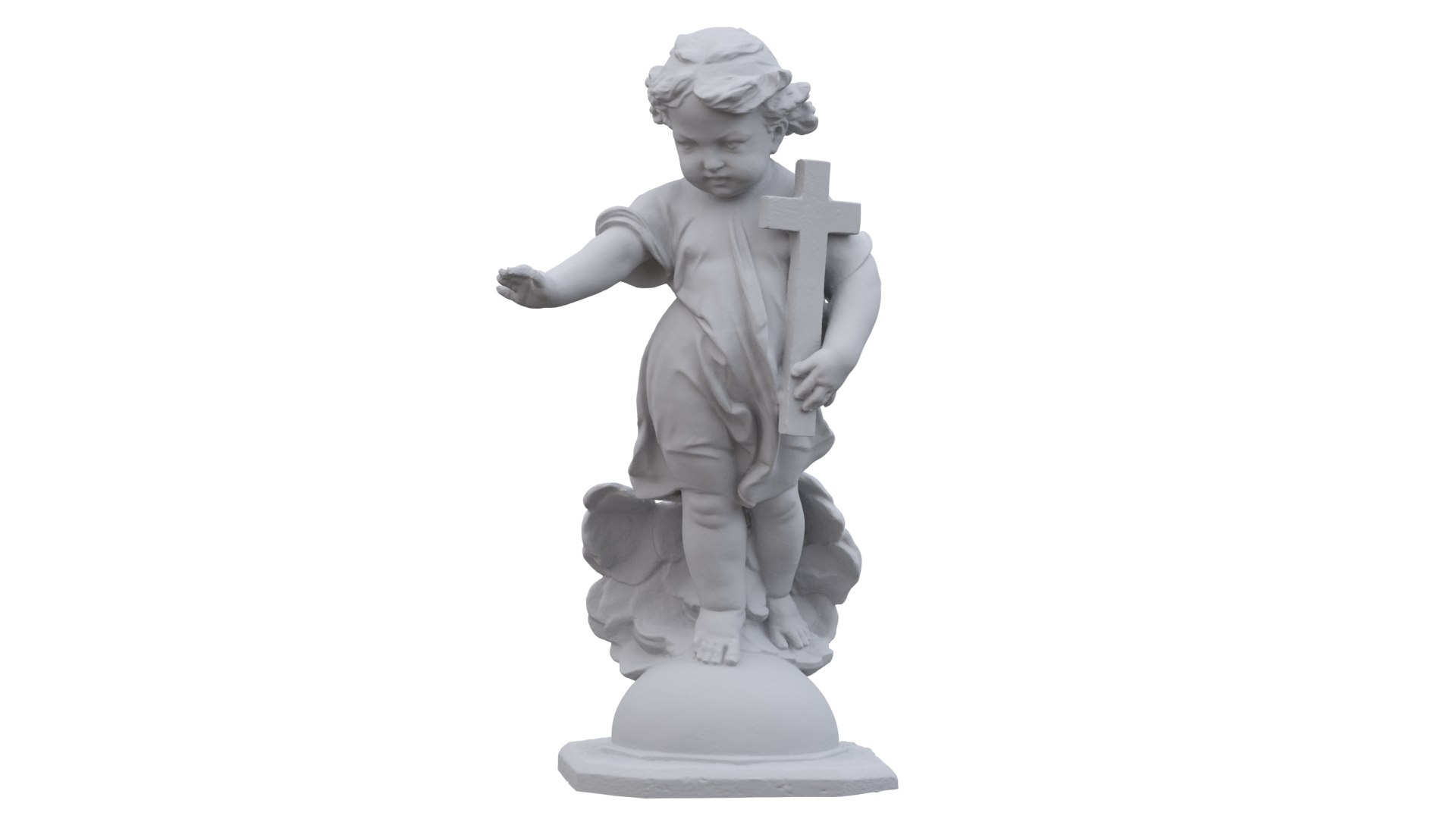 3D Cemetery Child Statue - TurboSquid 1748795