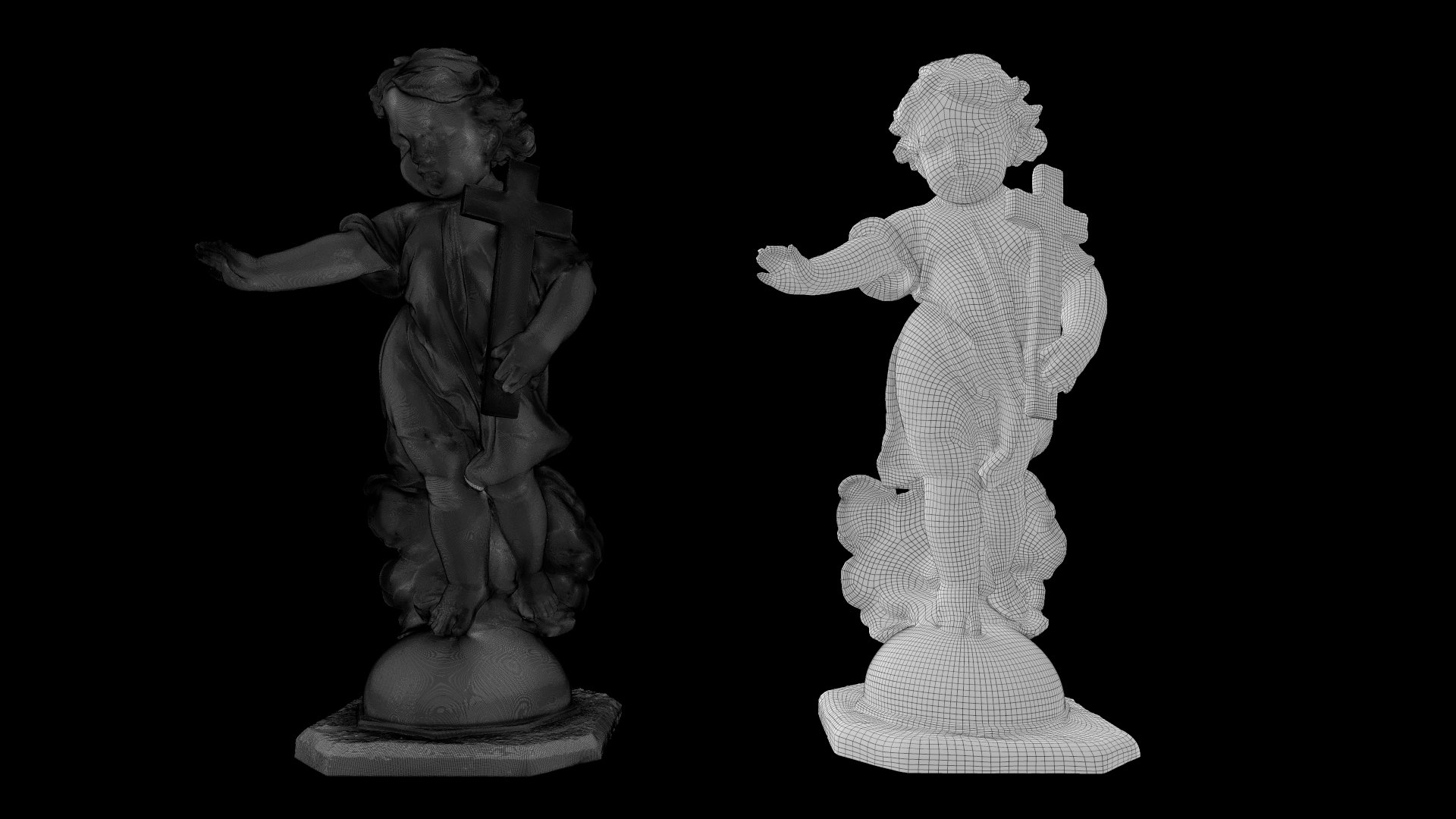 3D Cemetery Child Statue - TurboSquid 1748795