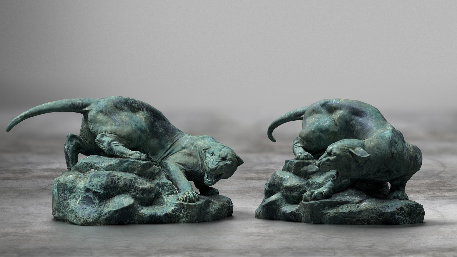 3D Low-poly Puma Statue - TurboSquid 1632568