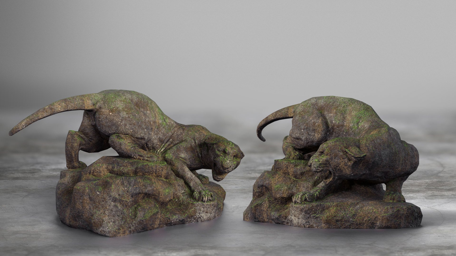 3D Low-poly Puma Statue - TurboSquid 1632568