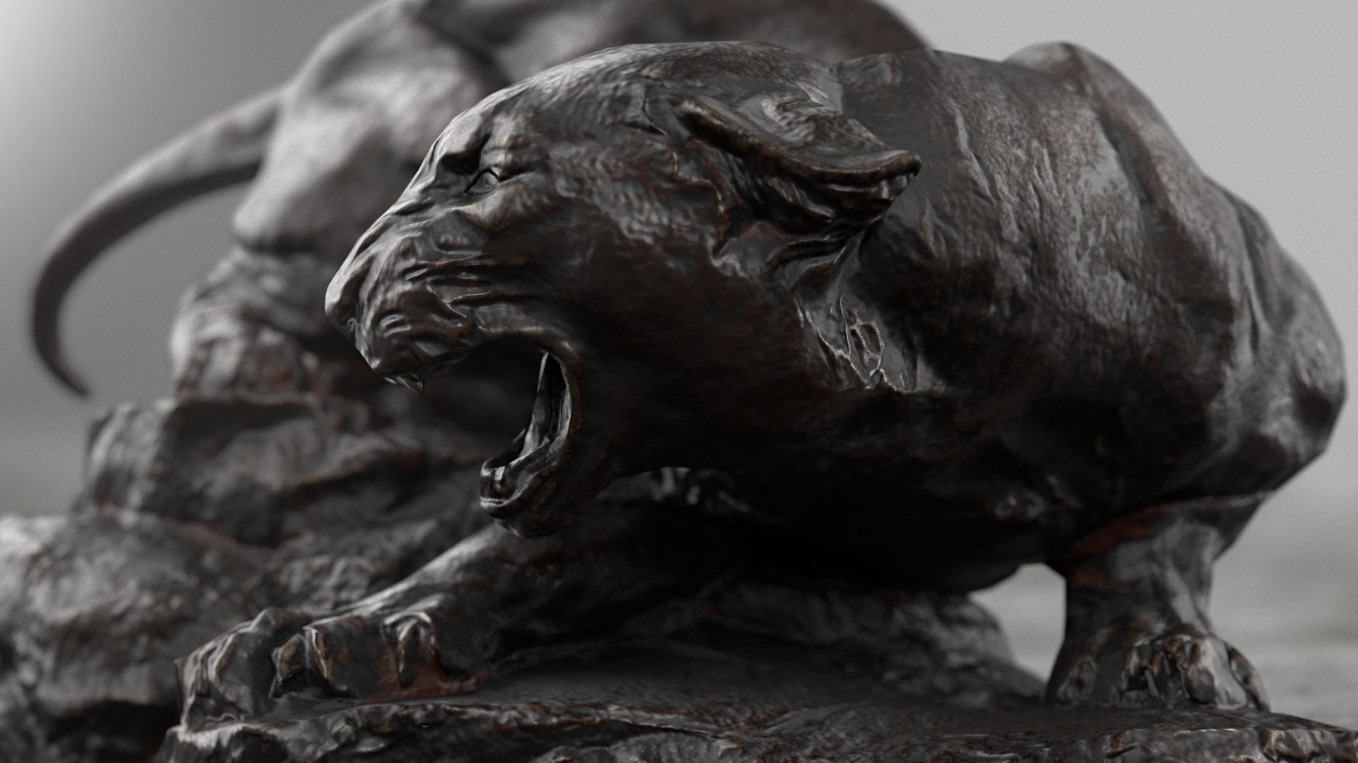 3D Low-poly Puma Statue - TurboSquid 1632568