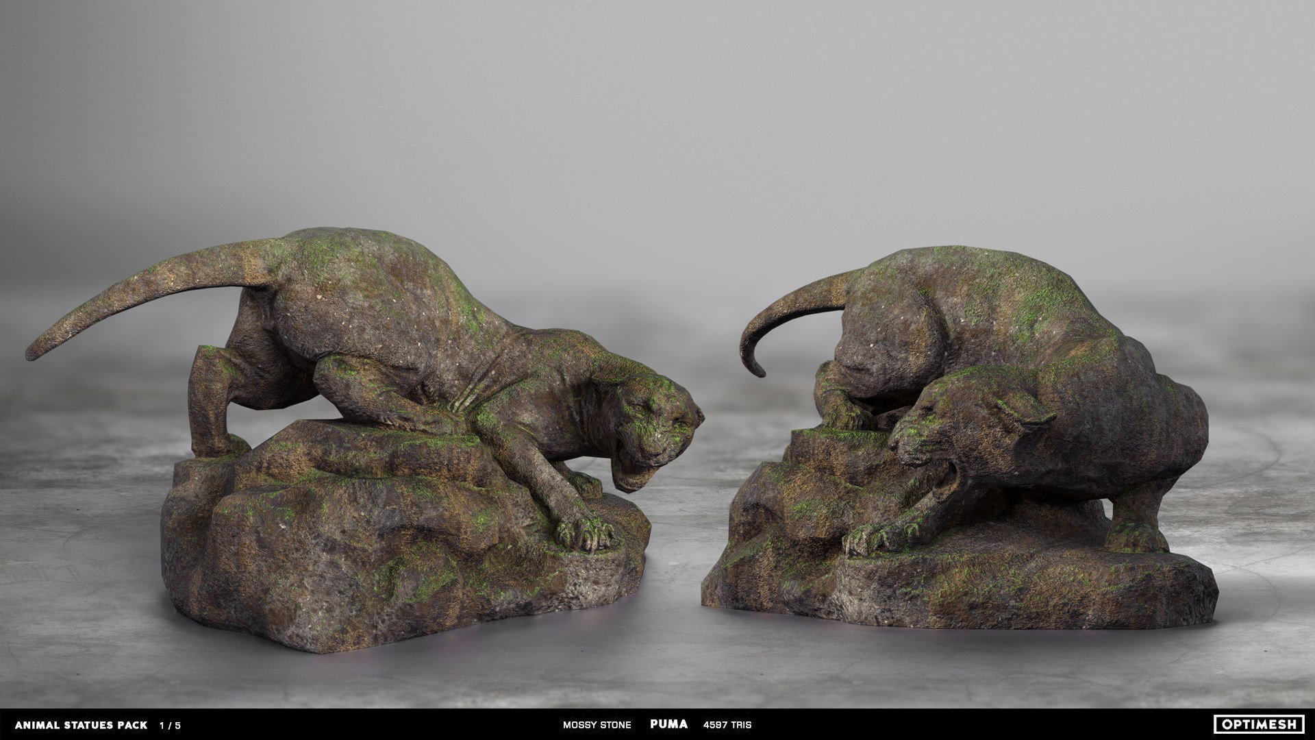 3D Low-poly Puma Statue - TurboSquid 1632568