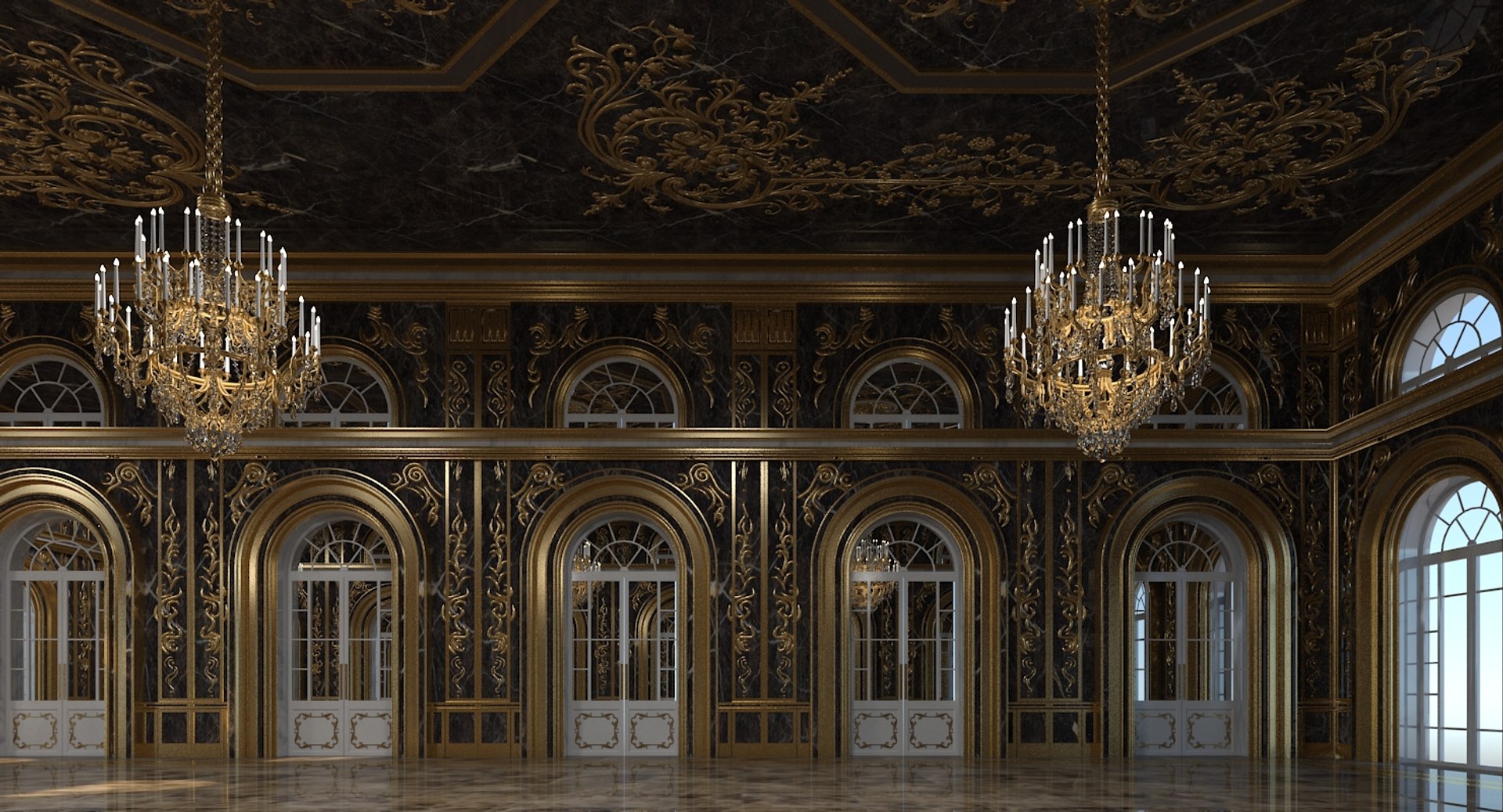 Classic interior 3D model - TurboSquid 1388412