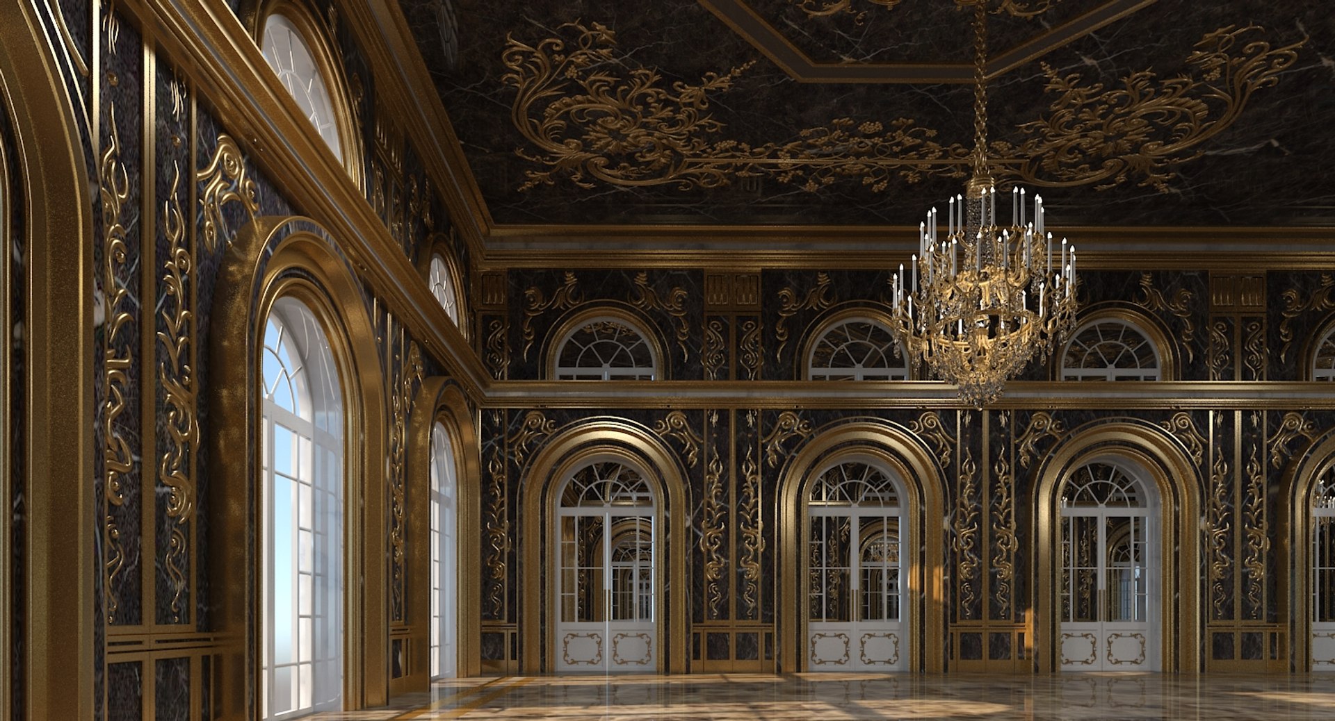 Classic interior 3D model - TurboSquid 1388412