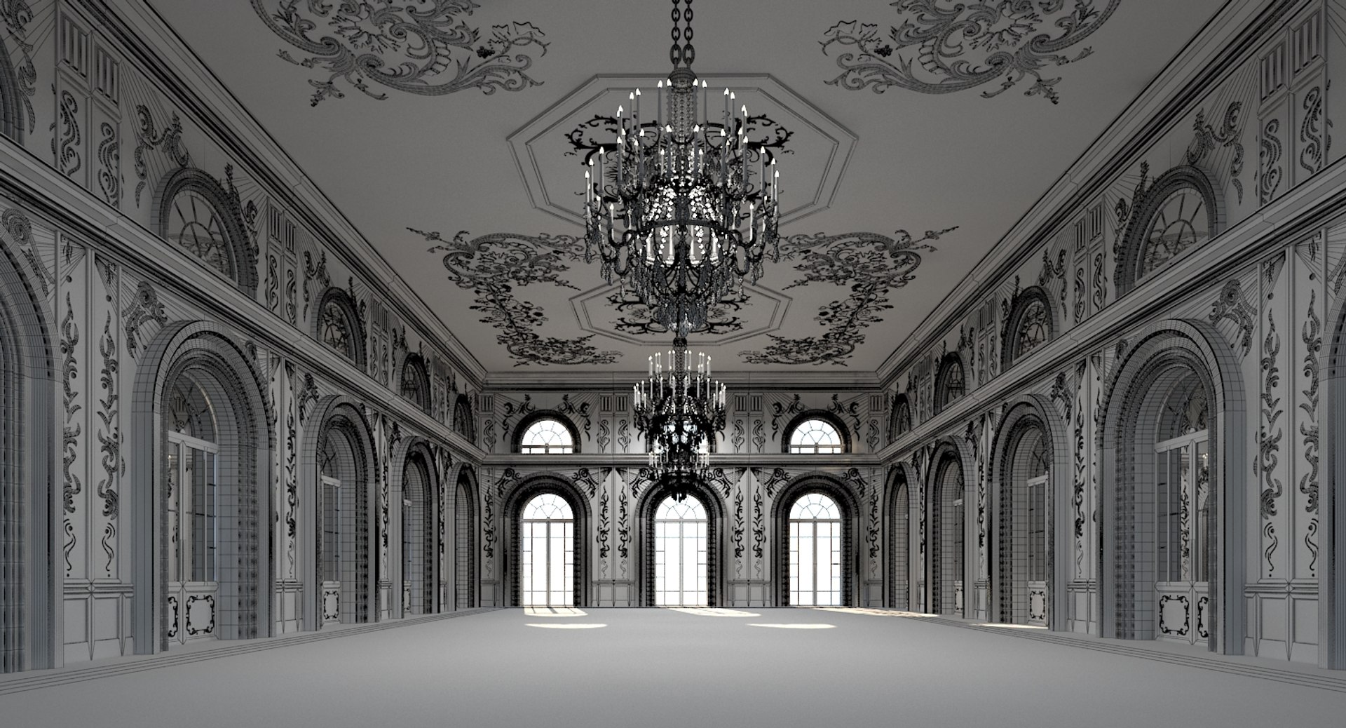 Classic interior 3D model - TurboSquid 1388412