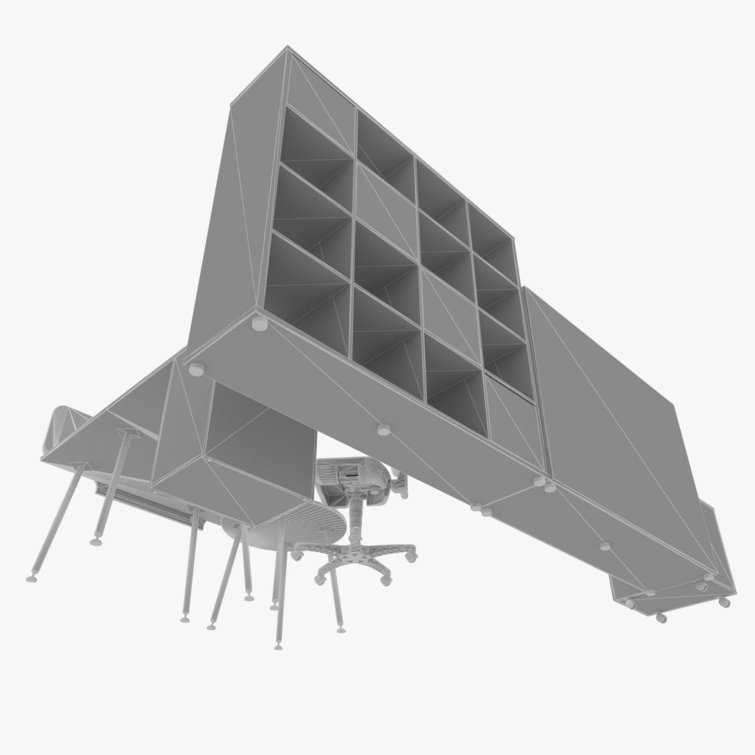 3d model of rack office table