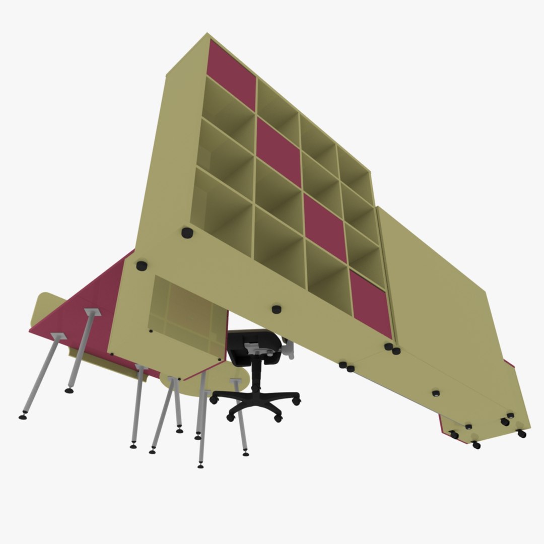 3d model of rack office table
