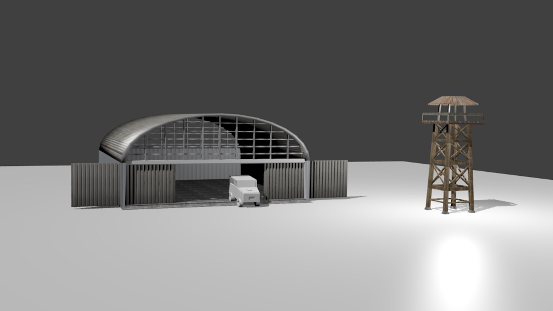 3d Model Hangar Jeep