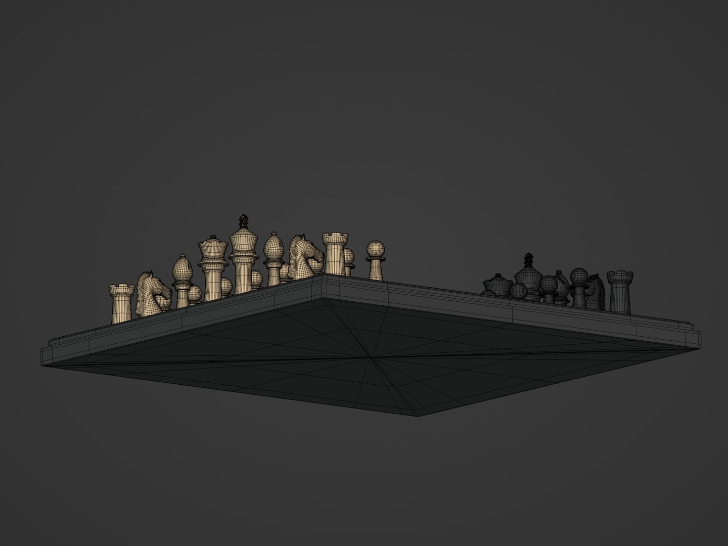 3D Model Chess Set And Board - TurboSquid 1899989