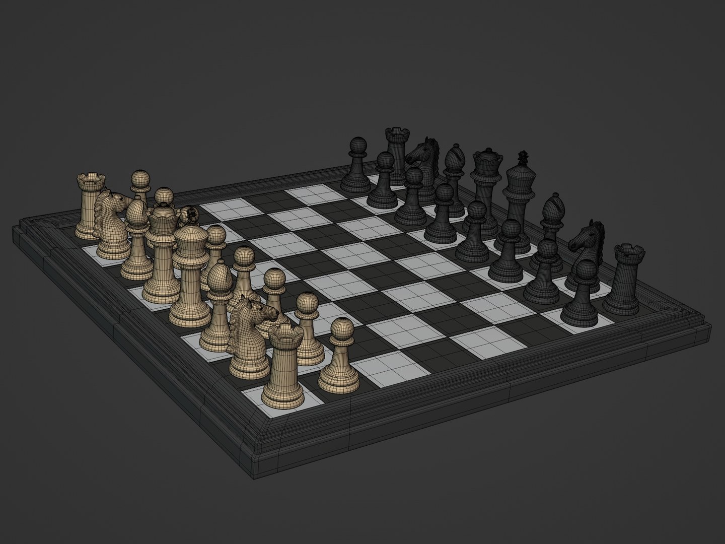 3D Model Chess Set And Board - TurboSquid 1899989