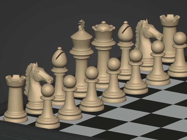 modelo 3d Juego de ajedrez y tablero - TurboSquid 1899989