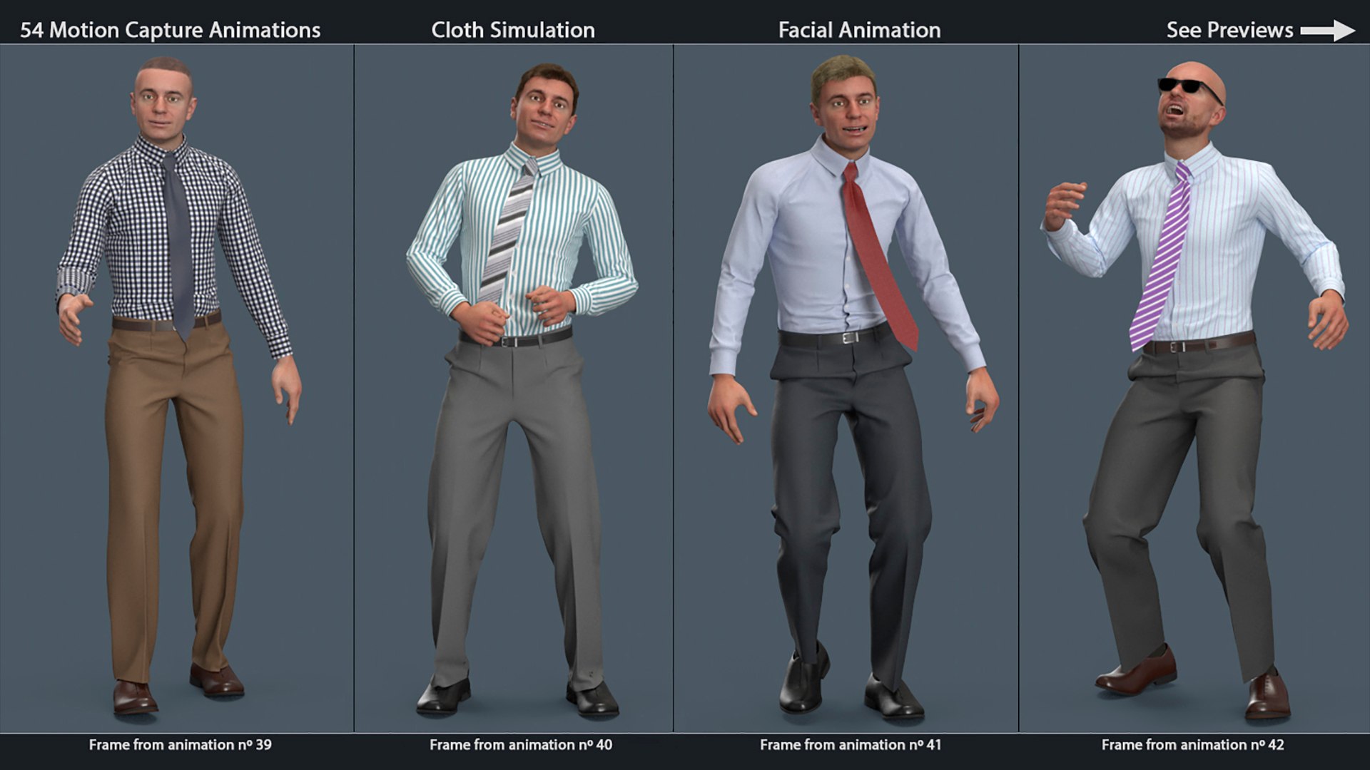 Realistic male cloth animations 3D model - TurboSquid 1216662