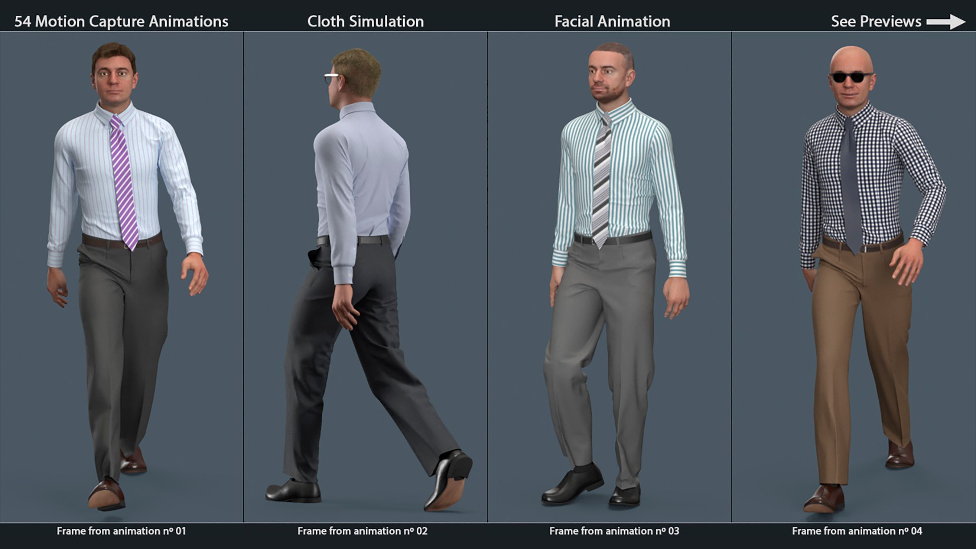 Realistic male cloth animations 3D model - TurboSquid 1216662