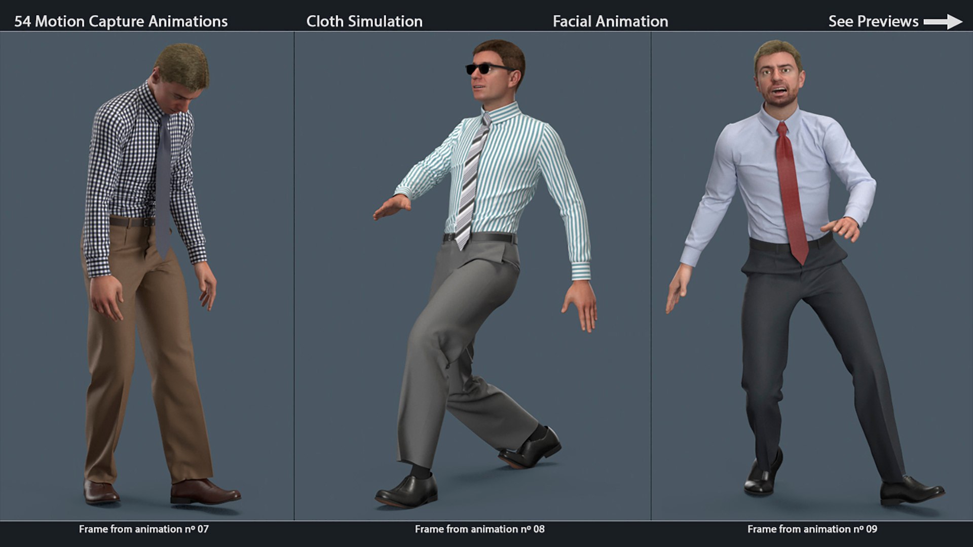 Realistic male cloth animations 3D model - TurboSquid 1216662