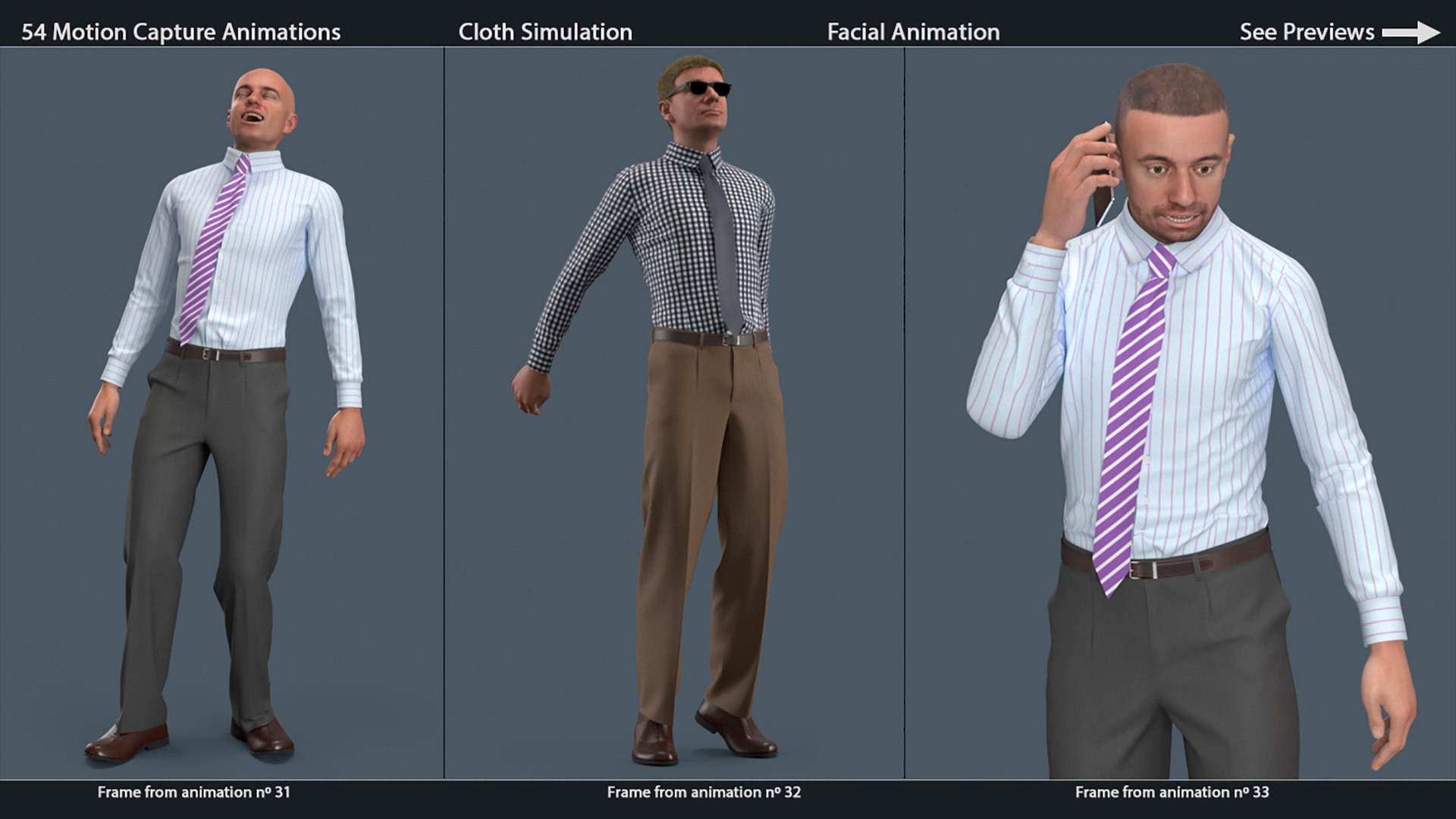 Realistic male cloth animations 3D model - TurboSquid 1216662