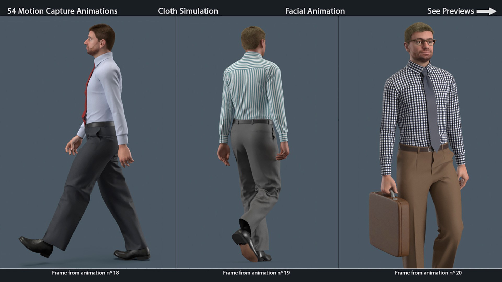 Realistic male cloth animations 3D model - TurboSquid 1216662