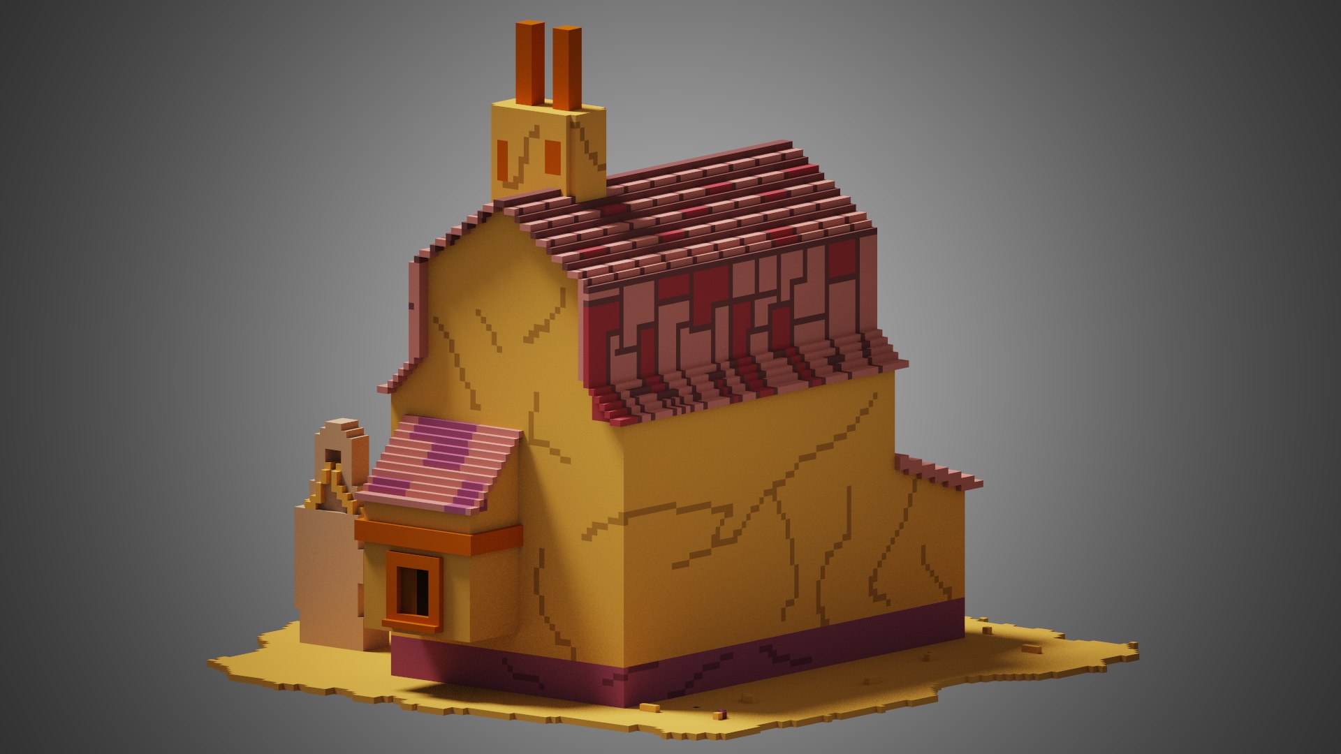 3D desert house voxel - TurboSquid 1870185