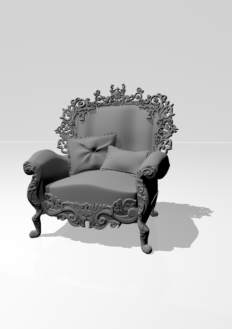 Armchair Royal 3D Model - TurboSquid 1539811