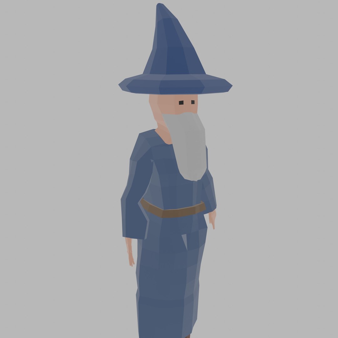 3D Low Poly Wizard Rigged 7 - TurboSquid 2171668