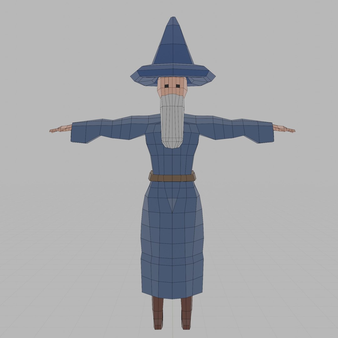 3D Low Poly Wizard Rigged 7 - TurboSquid 2171668