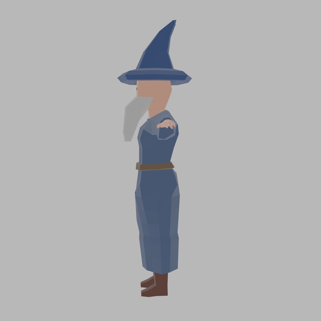 3D Low Poly Wizard Rigged 7 - TurboSquid 2171668