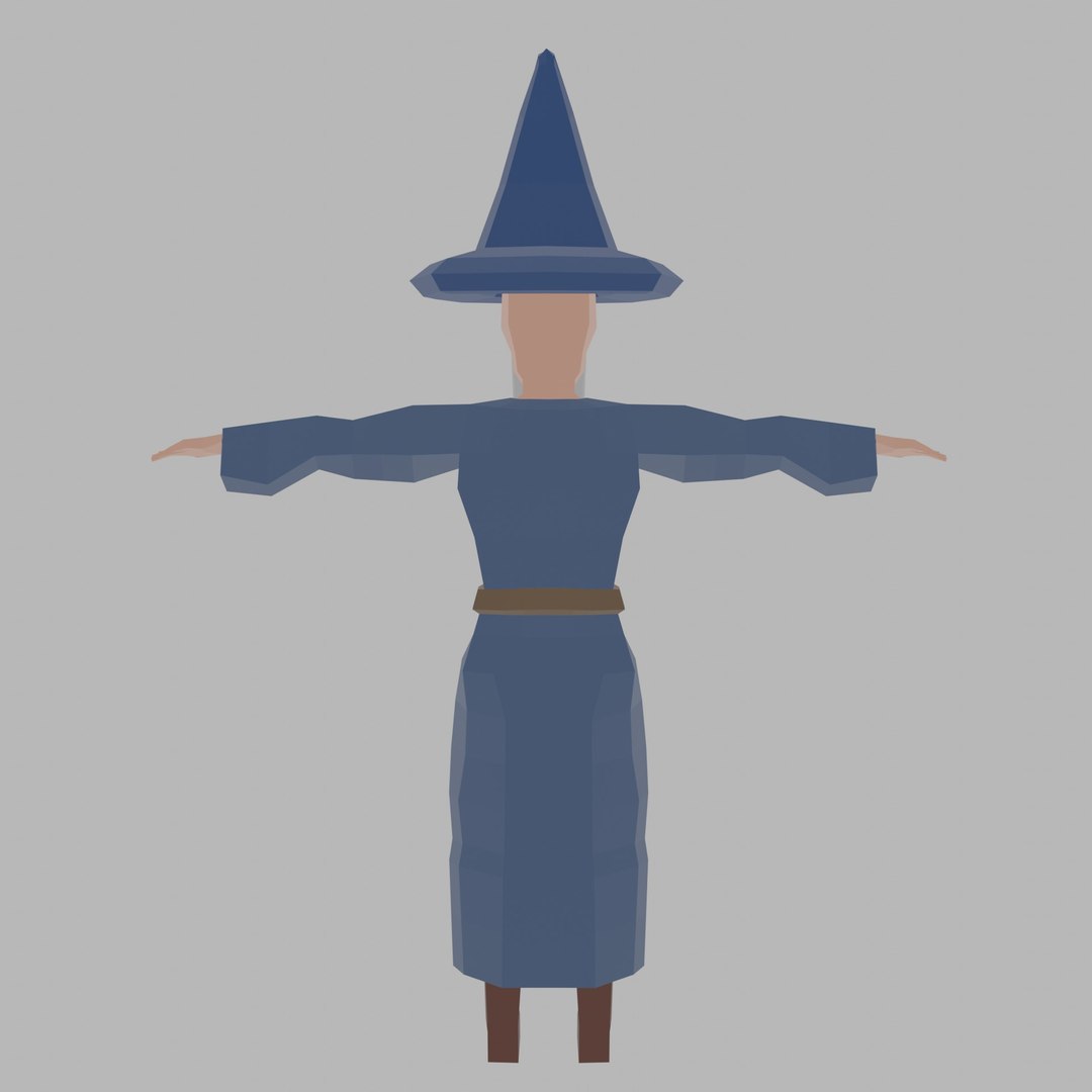 3D Low Poly Wizard Rigged 7 - TurboSquid 2171668