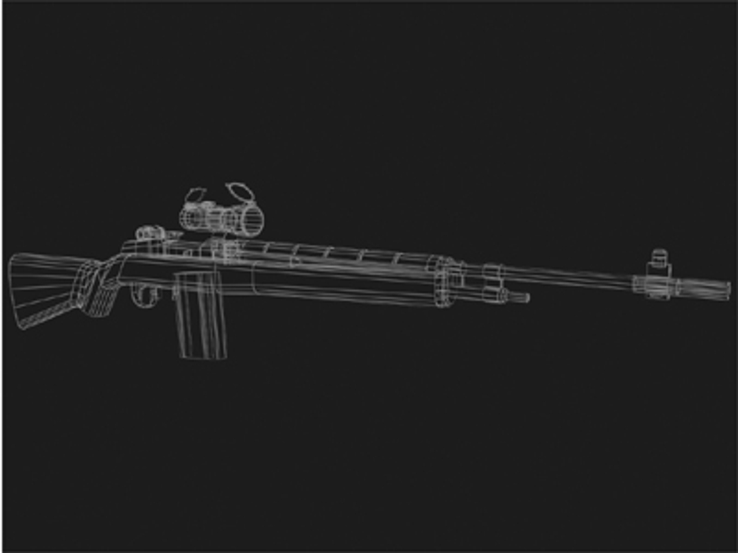 3d m14 rifle model