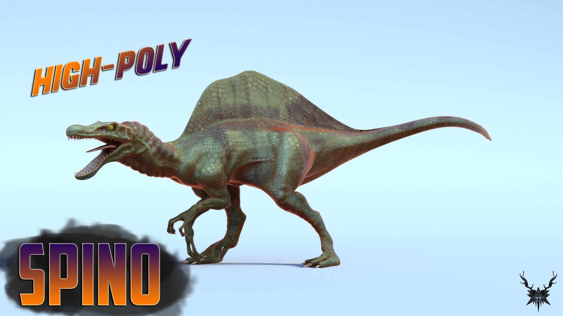 Spino spinosaurus 3D model - TurboSquid 1196394