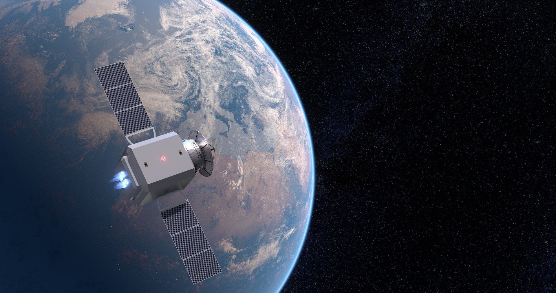 3D Space satellite very detailed with accurate measurements ...