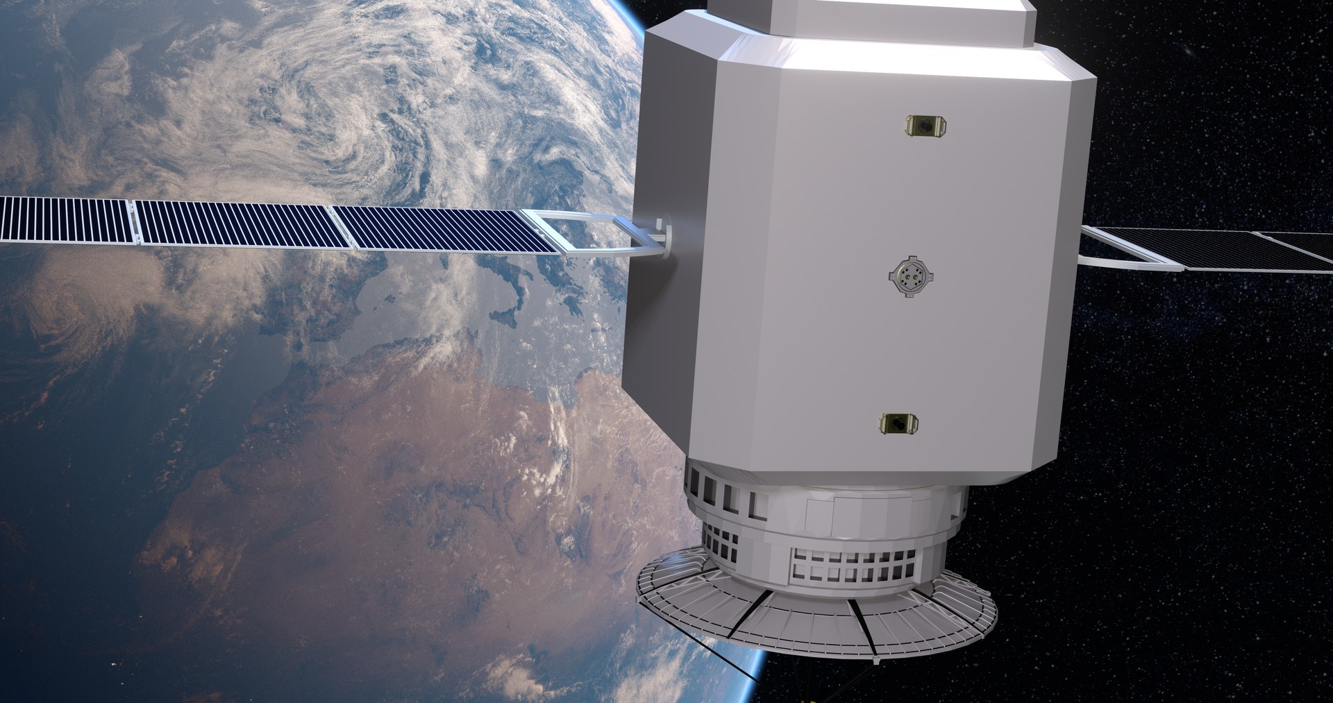 3D Space satellite very detailed with accurate measurements ...