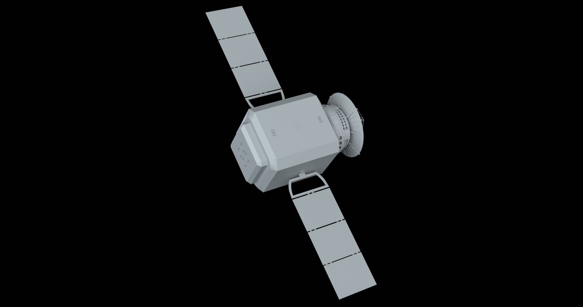 3D Space satellite very detailed with accurate measurements ...