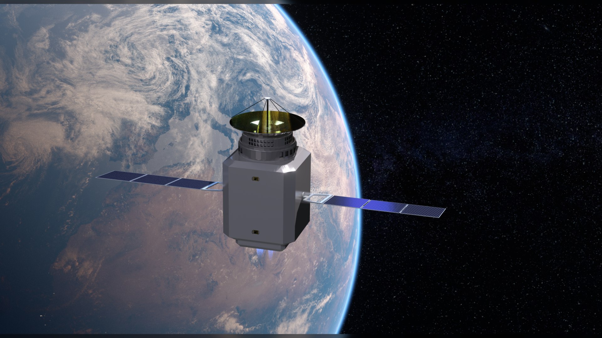 3D Space satellite very detailed with accurate measurements ...