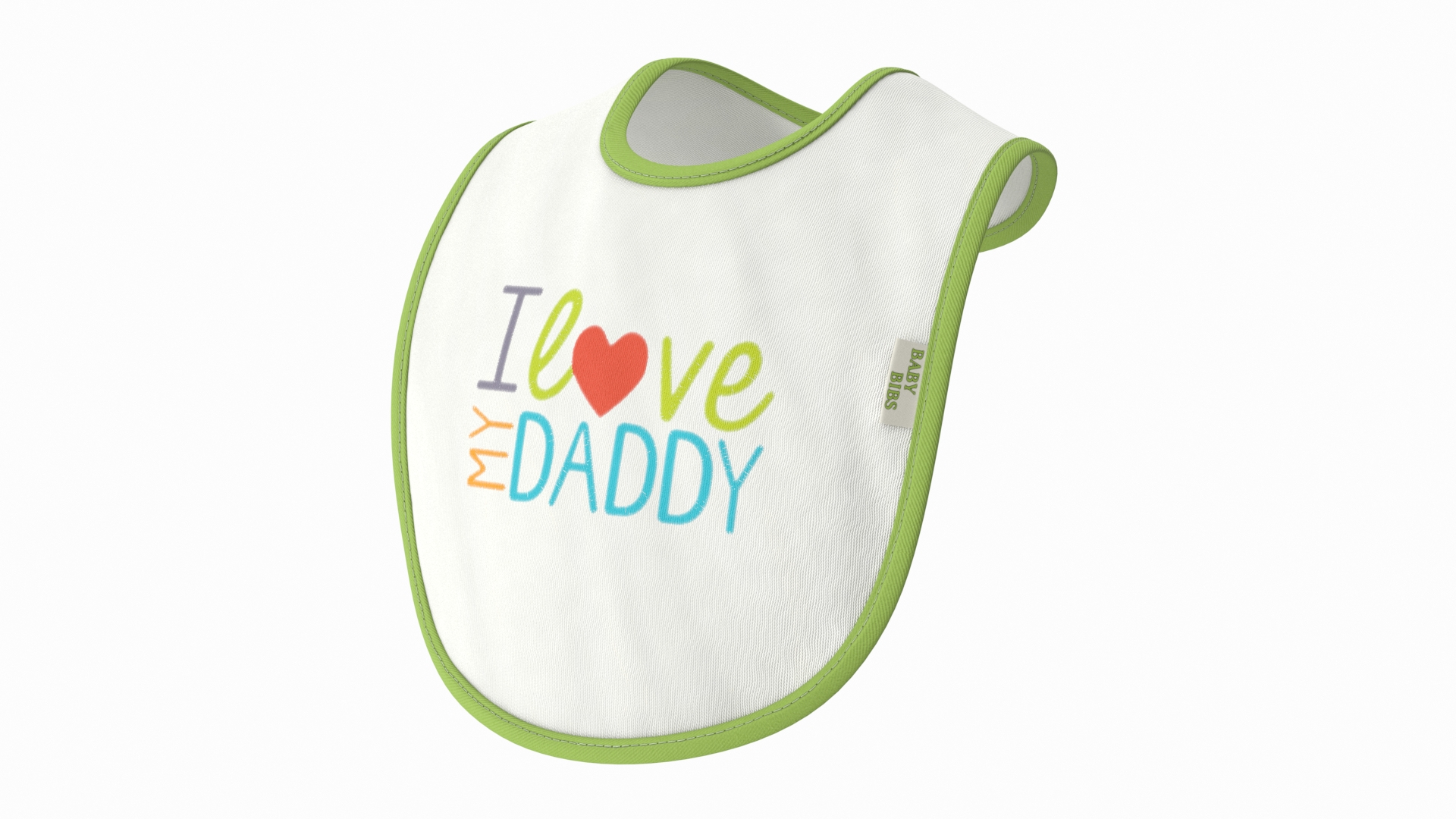 Baby Bib With Print I Love My Daddy Deployed 3D - TurboSquid 2111845