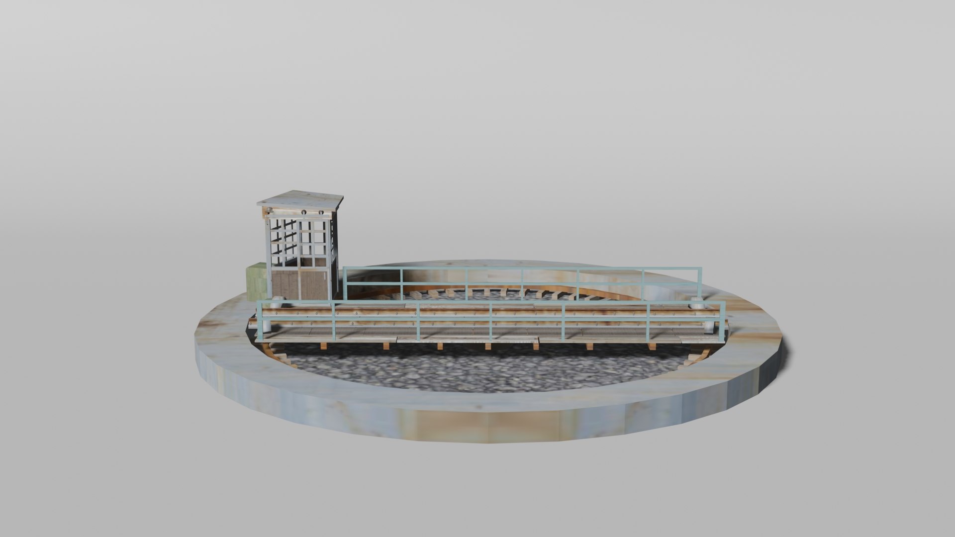 Railway Turntable Rail 3D Model - TurboSquid 1658251