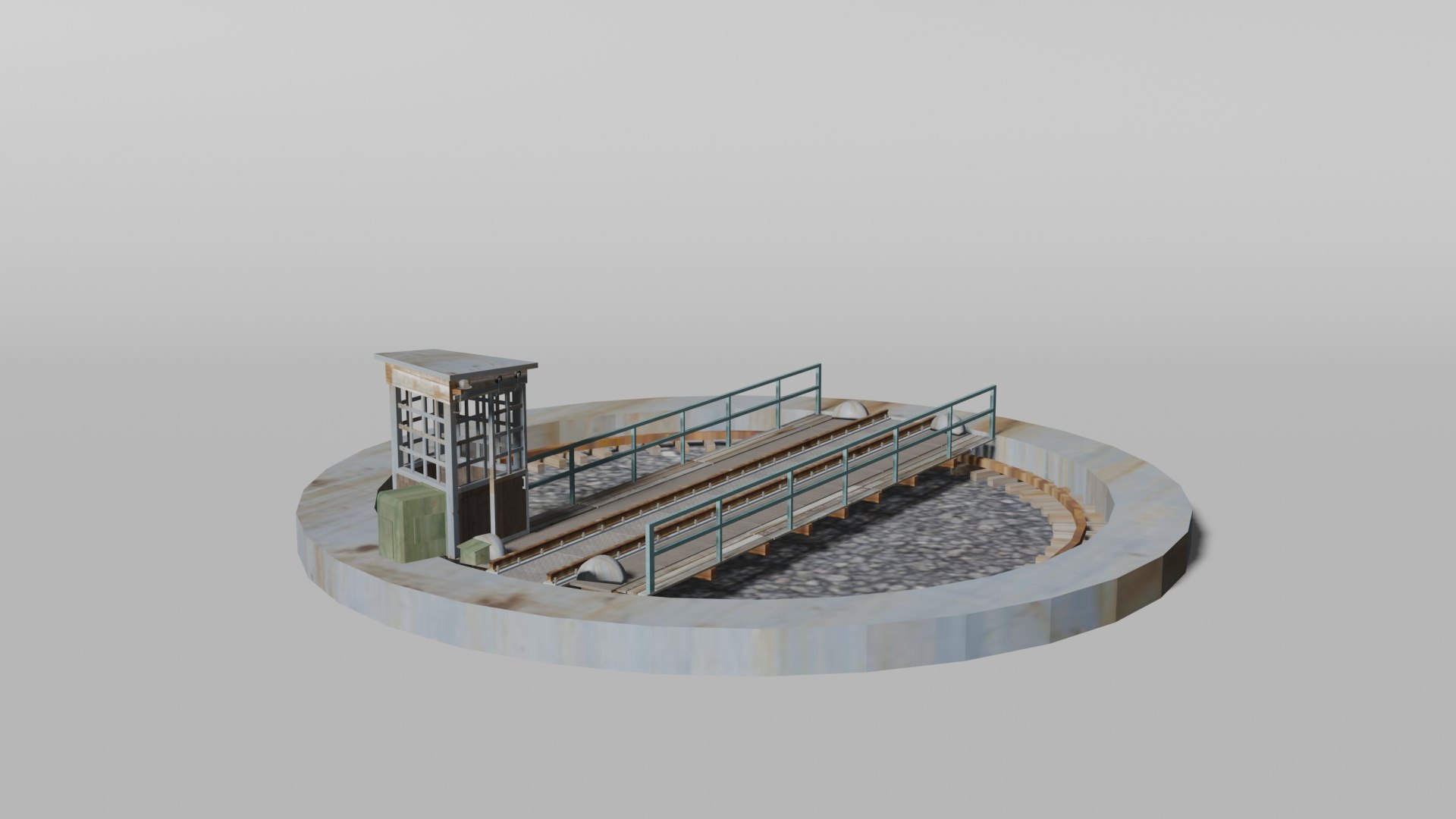 Railway Turntable Rail 3D Model - TurboSquid 1658251