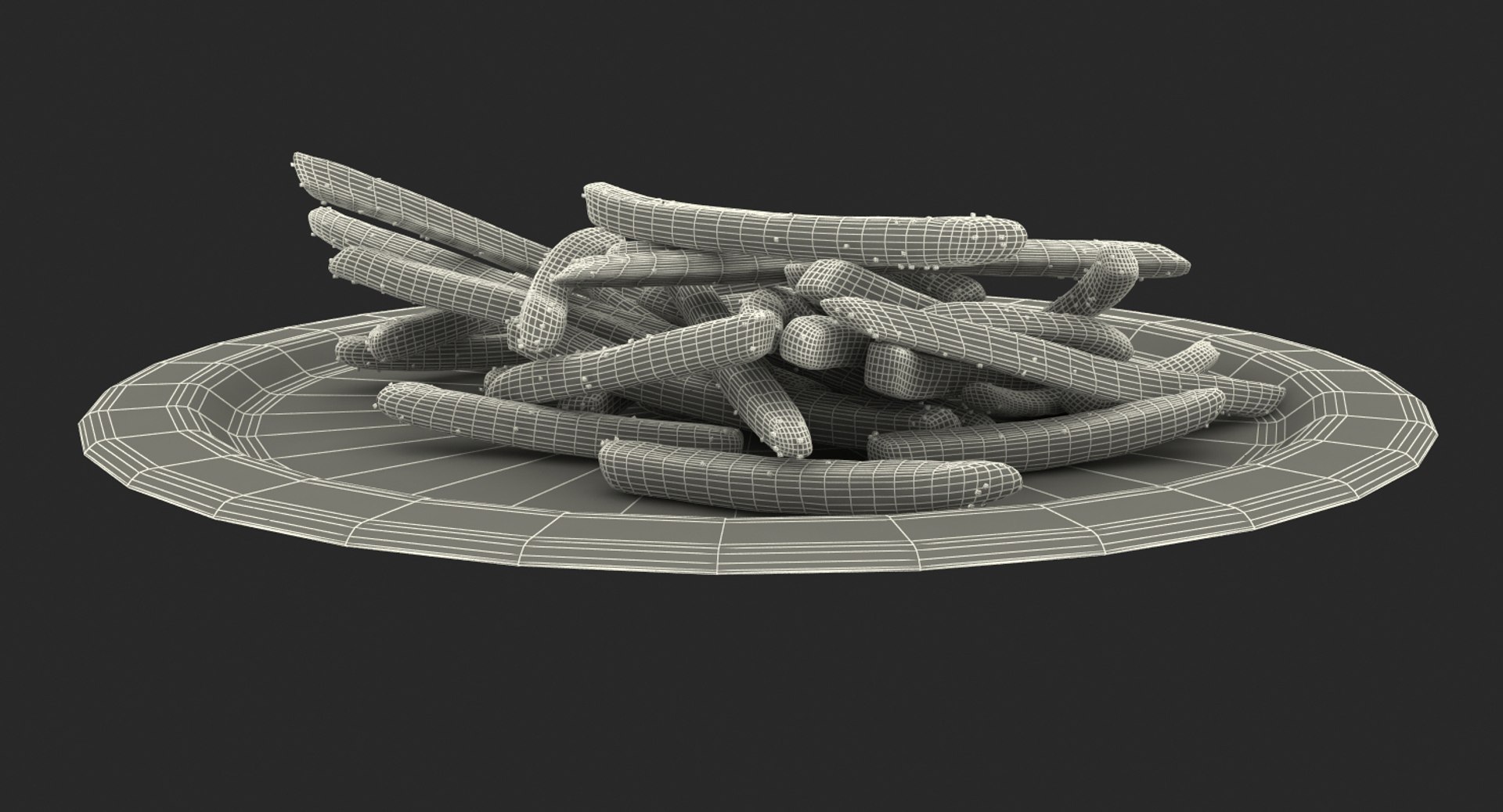 3D Model French Fries Paper Plate | 1141964 | TurboSquid