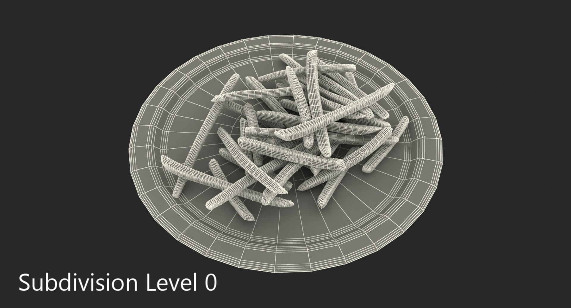 3D Model French Fries Paper Plate | 1141964 | TurboSquid